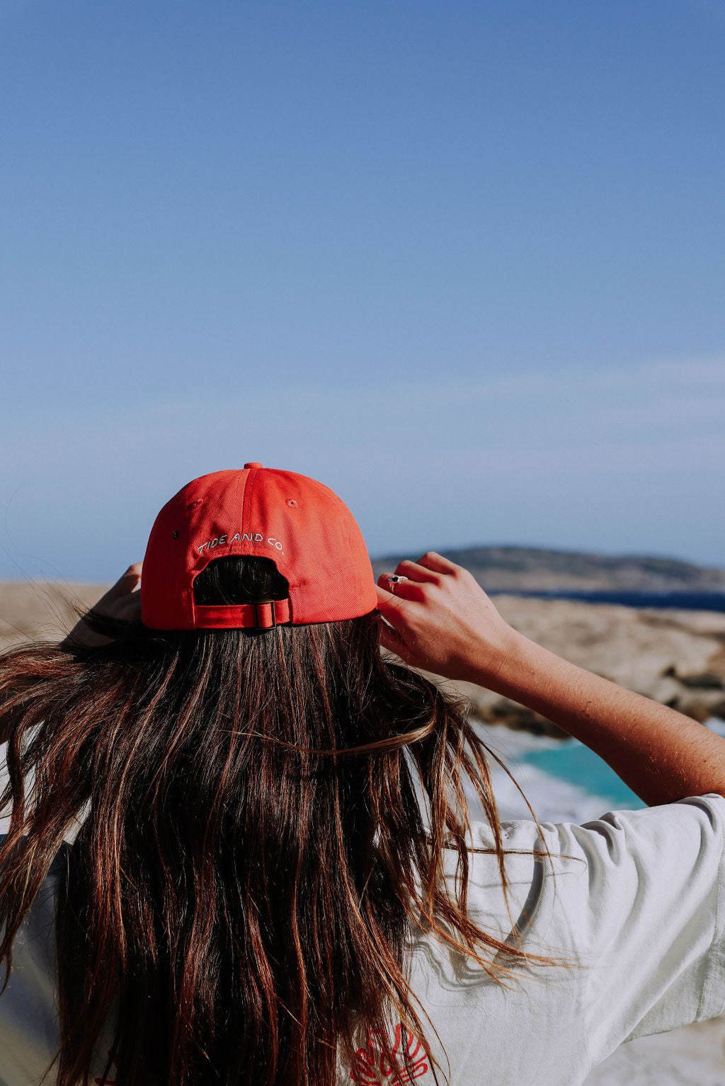 Meet Me At Salmons Dad Cap - Papaya – Tide Town